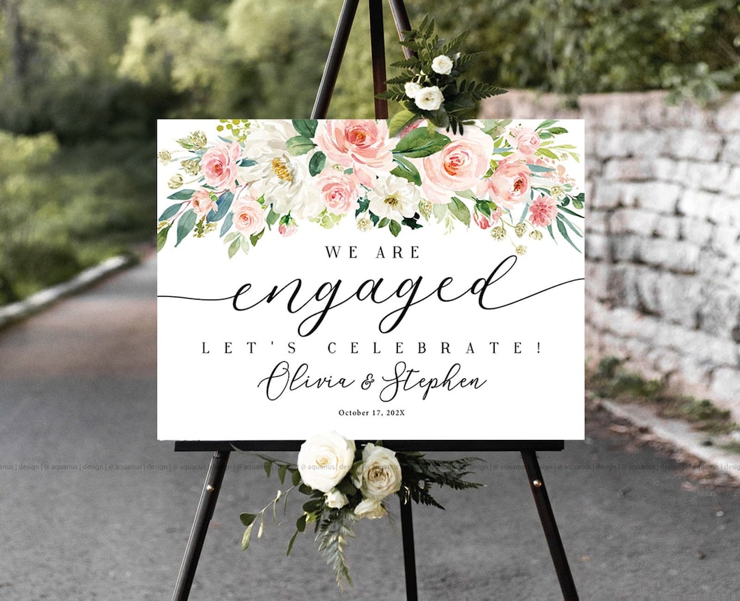 Engagement Sign, Engagement Welcome Sign, Engagement Party Sign ...
