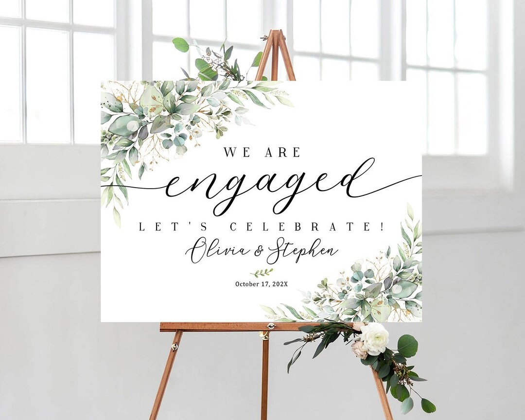 Engagement Party Sign, Engagement Welcome Sign, Engagement Decor ...