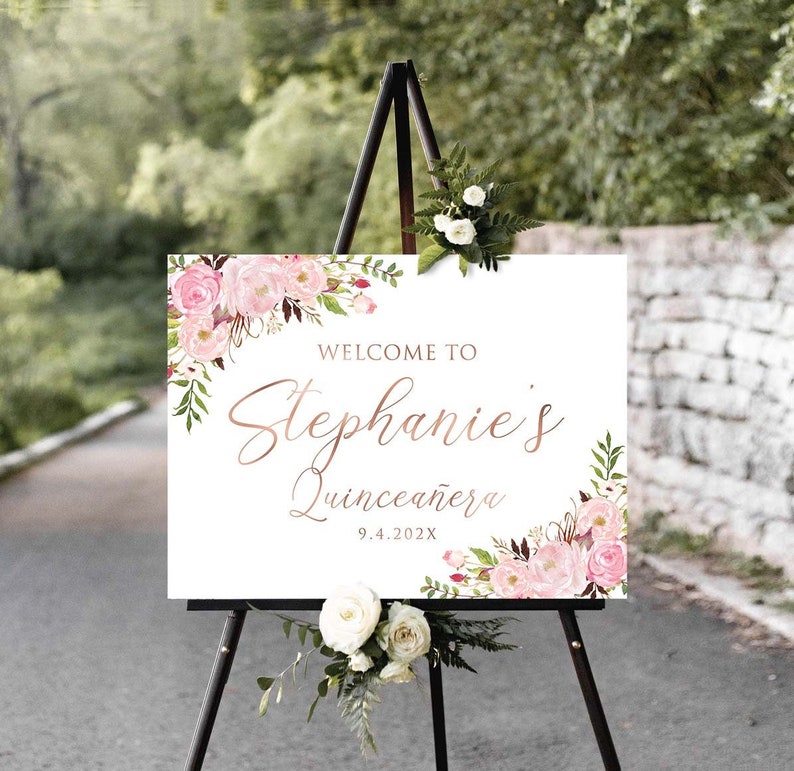 Quinceañera Welcome Sign, Quinceanera Sign, Quinceanera Decorations ...