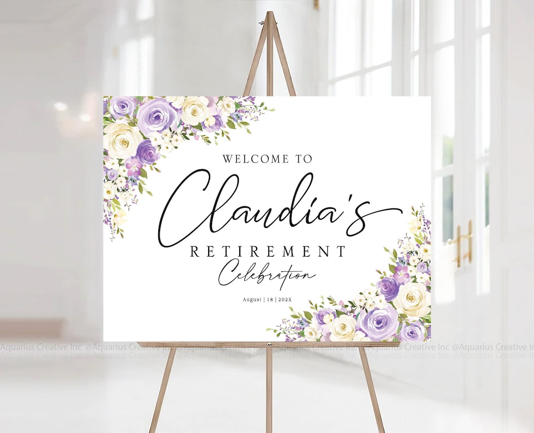 Retirement Party Sign, Retirement Welcome Sign, Retirement Celebration ...