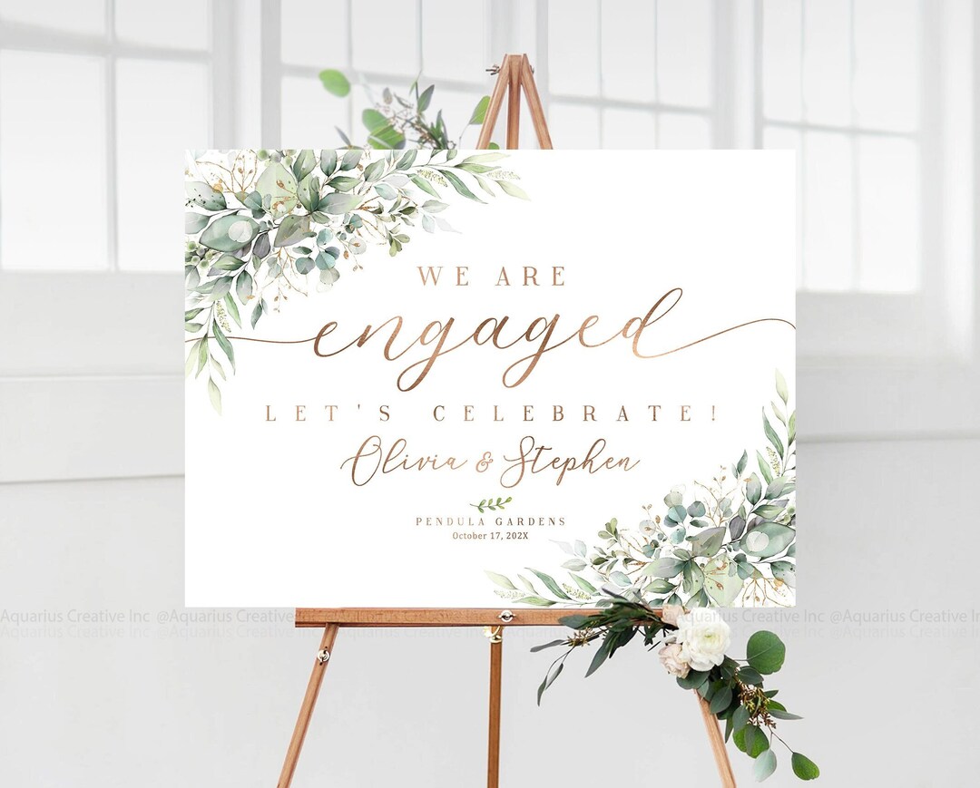 Engagement Party Sign, Engagement Welcome Sign, Engagement Decor ...