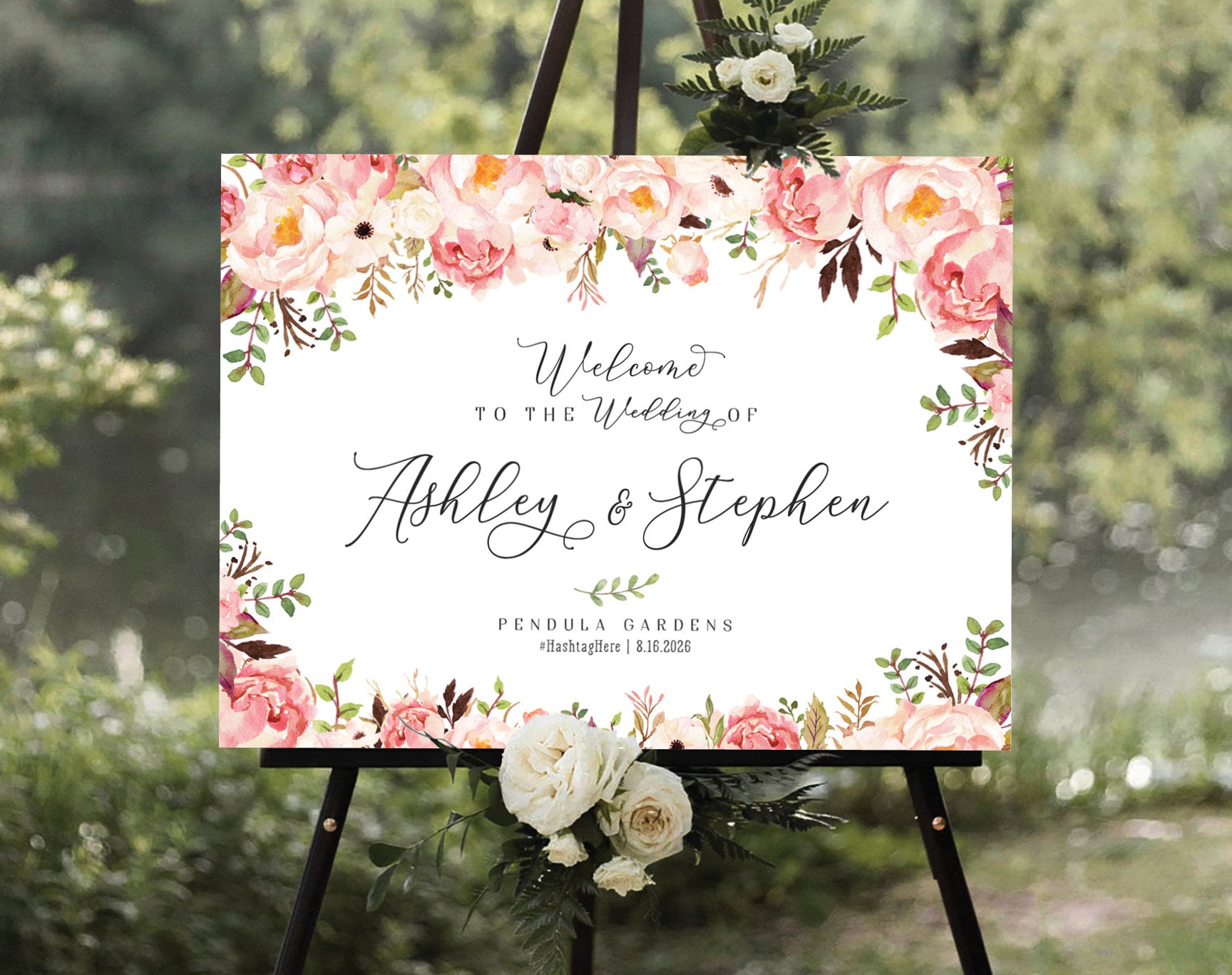 Wedding Welcome Sign Wedding Signs Flowers Welcome Sign - Etsy