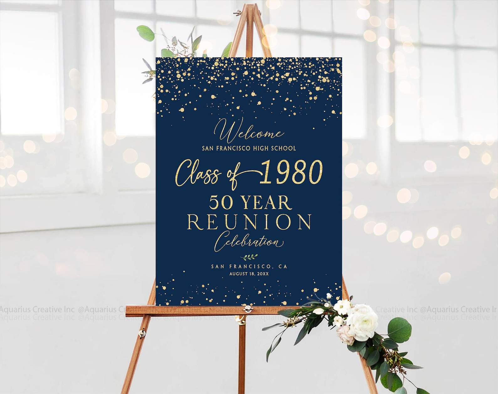 50 Year High School Reunion, Reunion Welcome Sign, Class Reunion ...