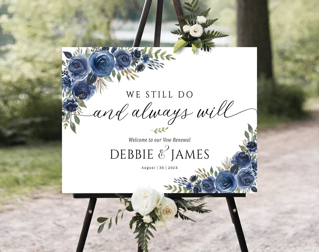 Vow Renewal Sign, Vow Renewal Decor, We Still Do Sign, Anniversary ...