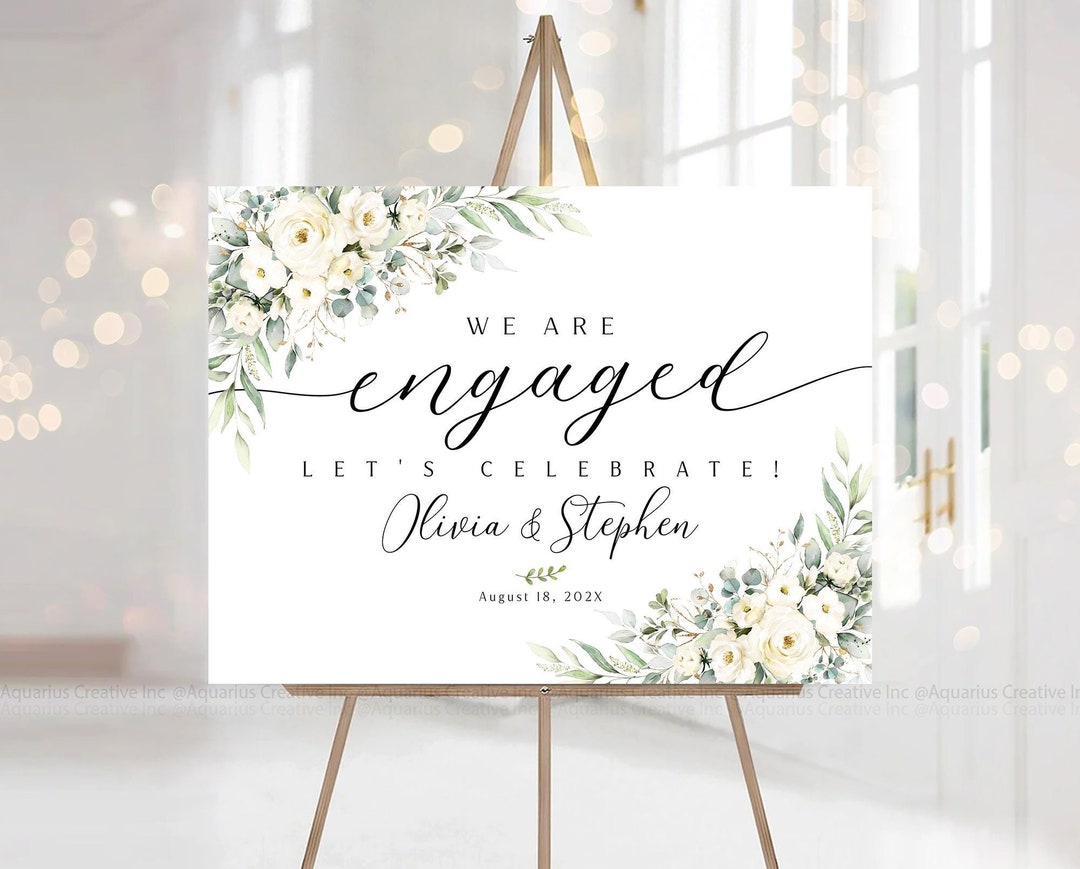 Engagement Party Sign, Engagement Welcome Sign, Engagement Decor ...