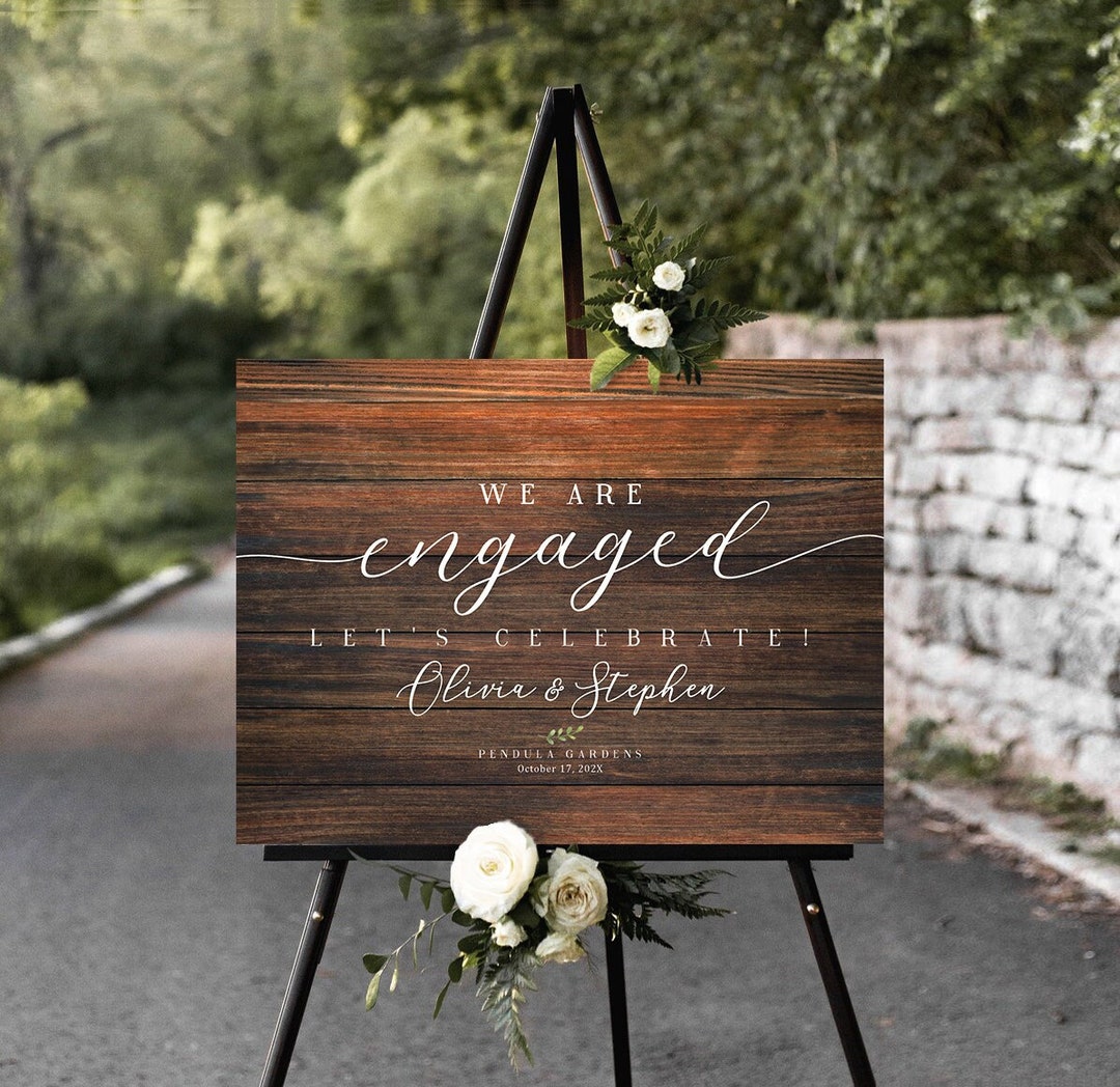 Engagement Sign, Engagement Welcome Sign, Engagement Party Sign ...