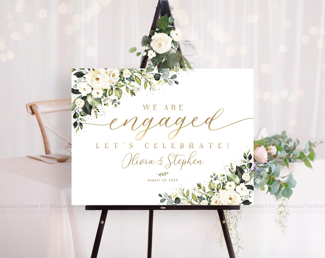 Engagement Party Sign, Engagement Welcome Sign, Engagement Decor ...
