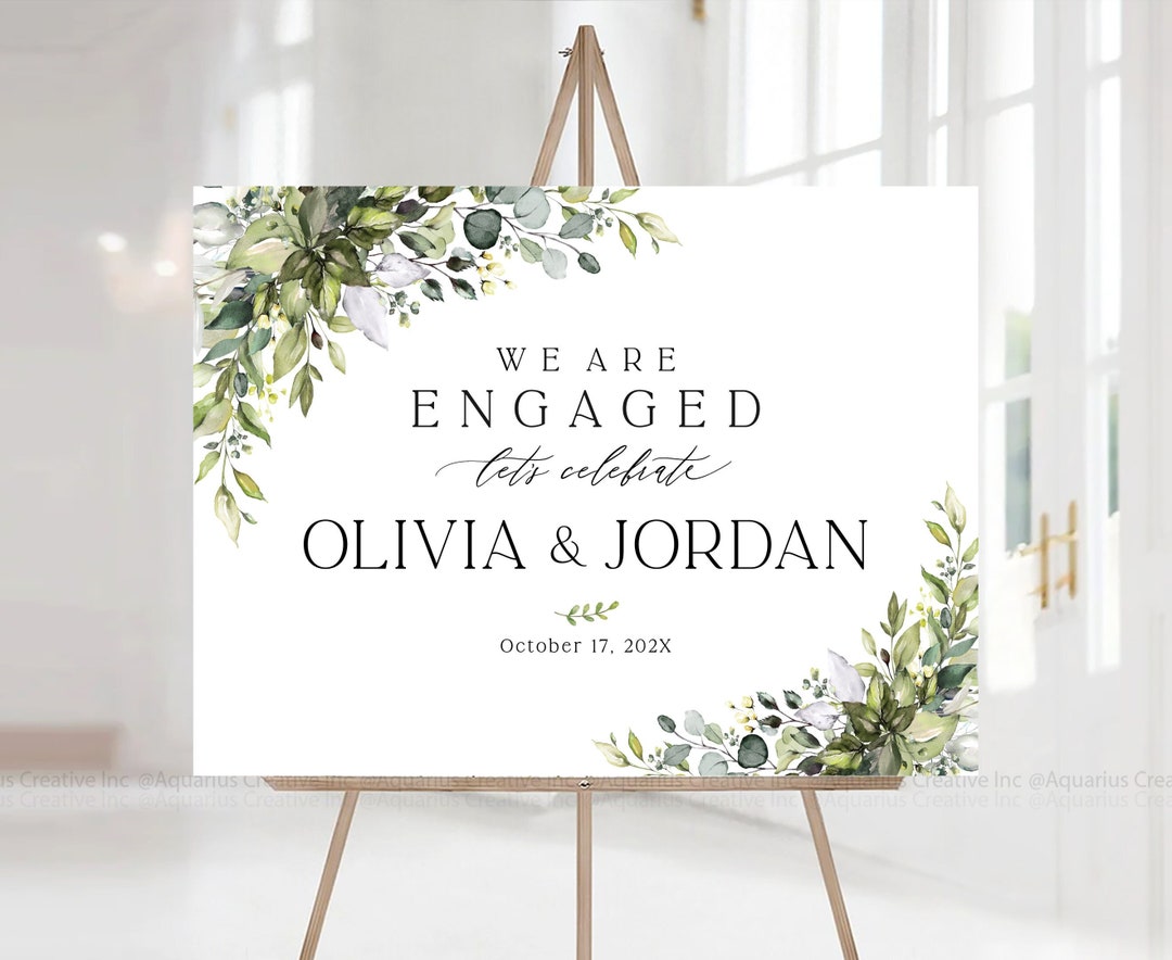 Engagement Party Sign, Engagement Welcome Sign, Engagement Decor ...