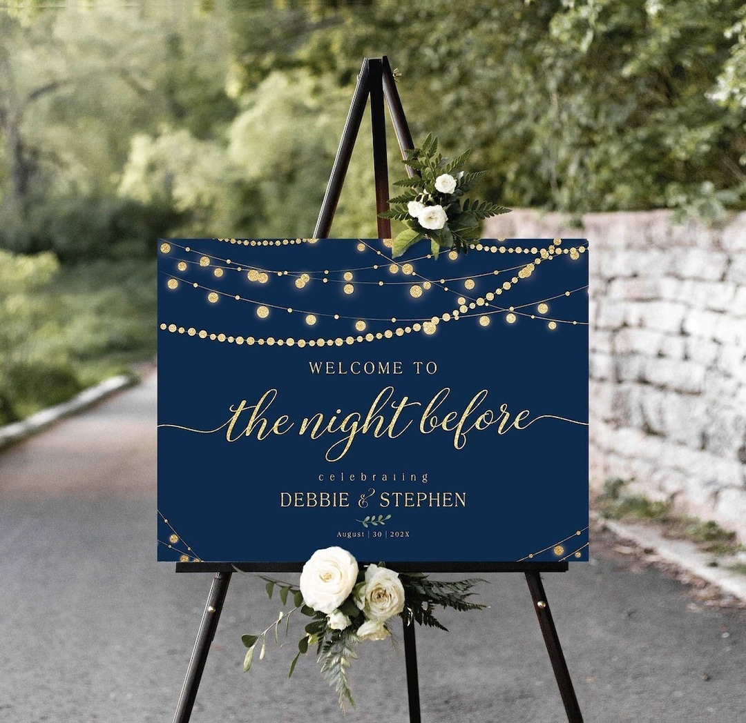 Rehearsal Welcome Sign, Rehearsal Dinner Sign, Rehearsal Dinner Decor ...