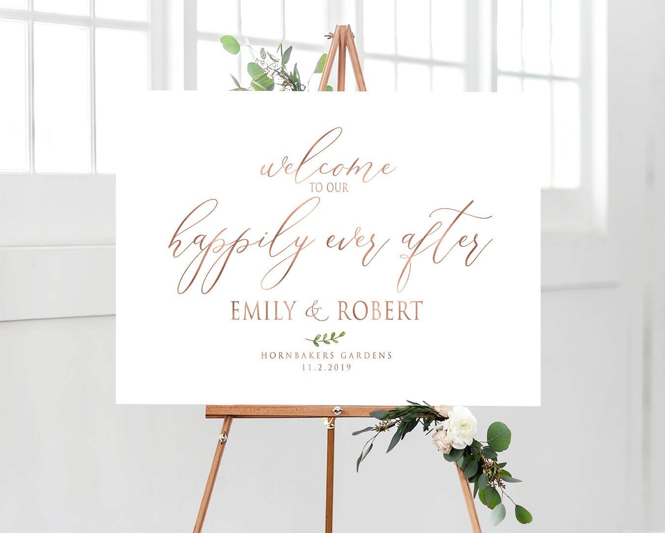 Rose Gold Wedding Sign Wedding Welcome Sign Wedding Signs | Etsy