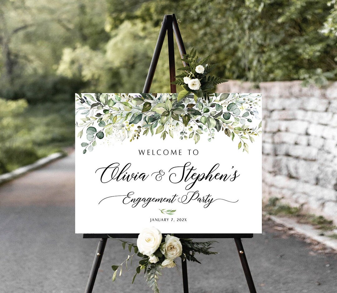 Engagement Party Sign, Engagement Party Decorations, Engagement Welcome ...