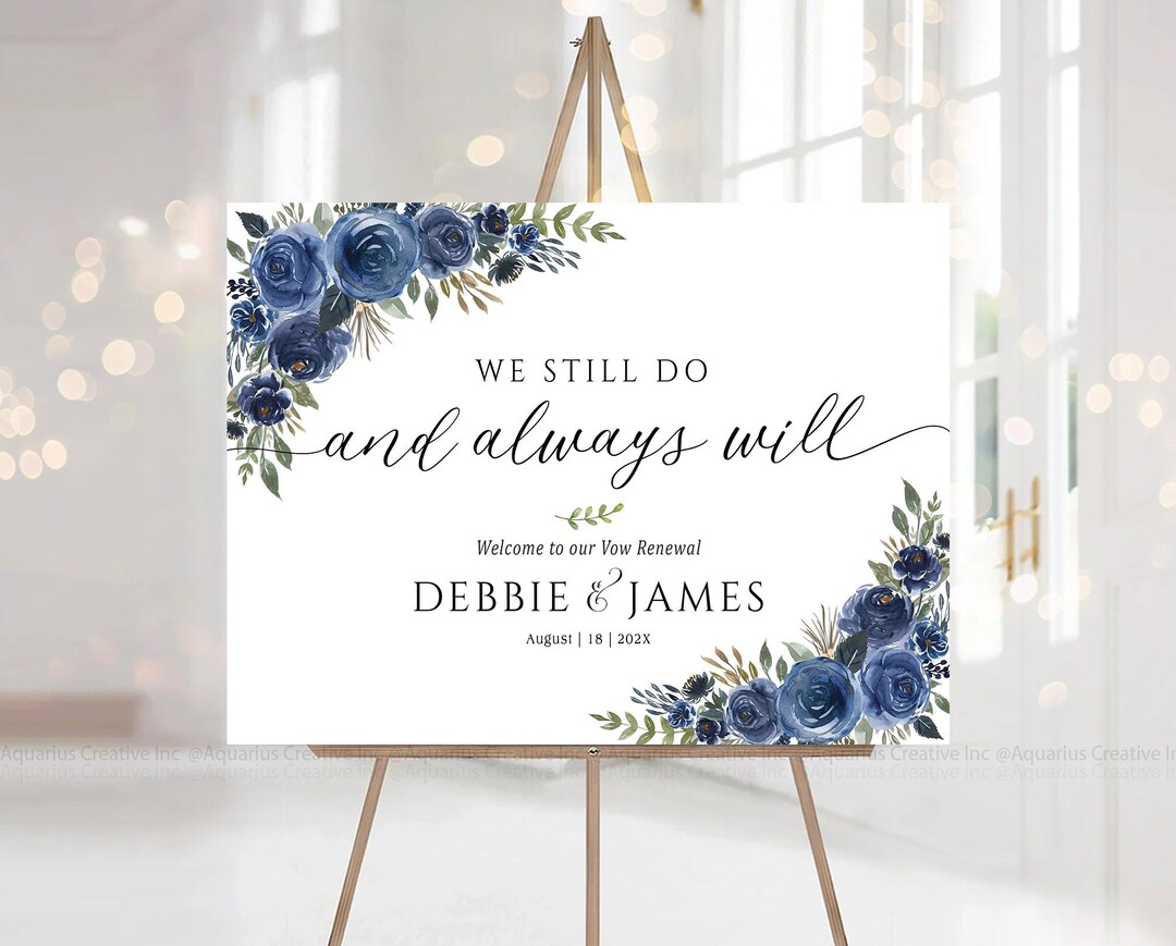Vow Renewal Sign, Vow Renewal Decor, We Still Do Sign, Anniversary ...