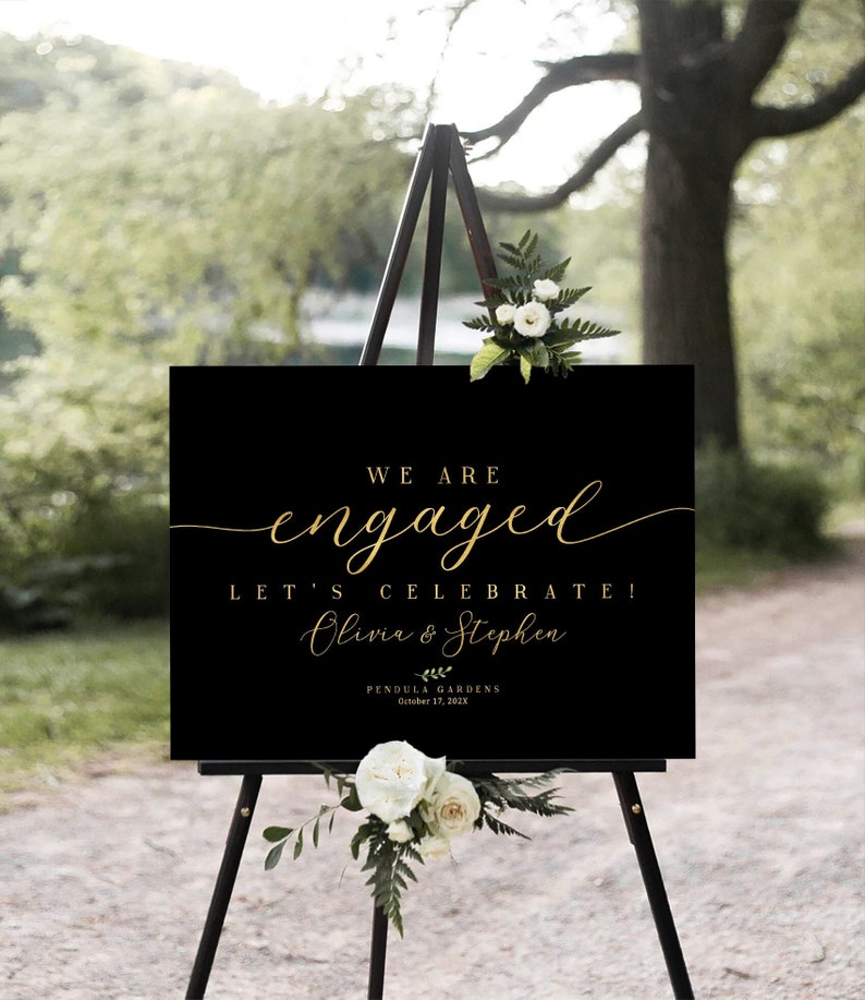 Engagement Sign Engagement Welcome Sign Engagement Party - Etsy