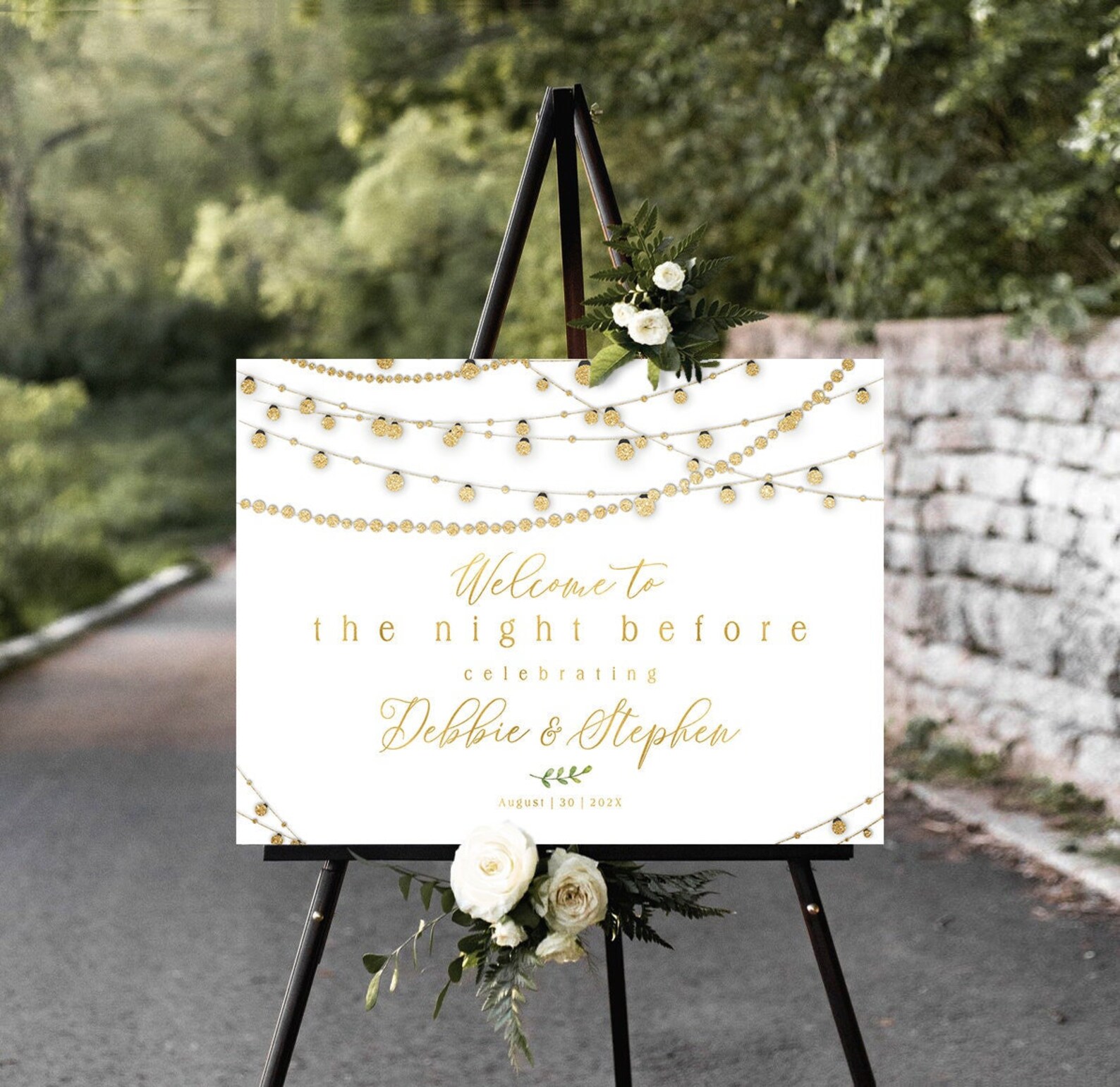 Rehearsal Dinner Sign Wedding Rehearsal Sign Gold Wedding - Etsy