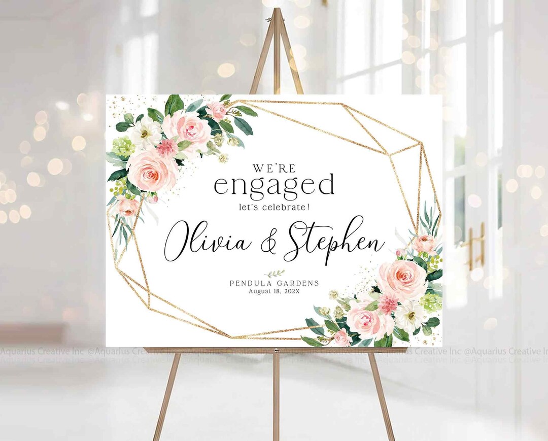 Engagement Party Sign, Engagement Welcome Sign, Engagement Decor ...