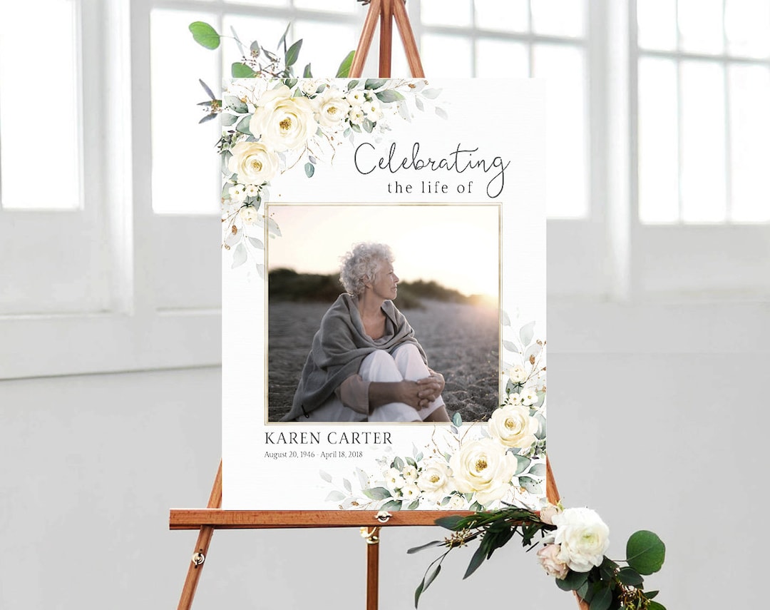 Funeral Sign, Funeral Welcome Sign, Celebration of Life, Funeral ...