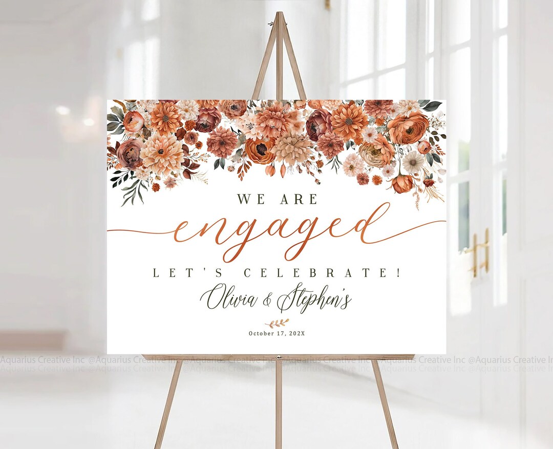 Engagement Party Decorations Fall Engagement Sign Engagement - Etsy