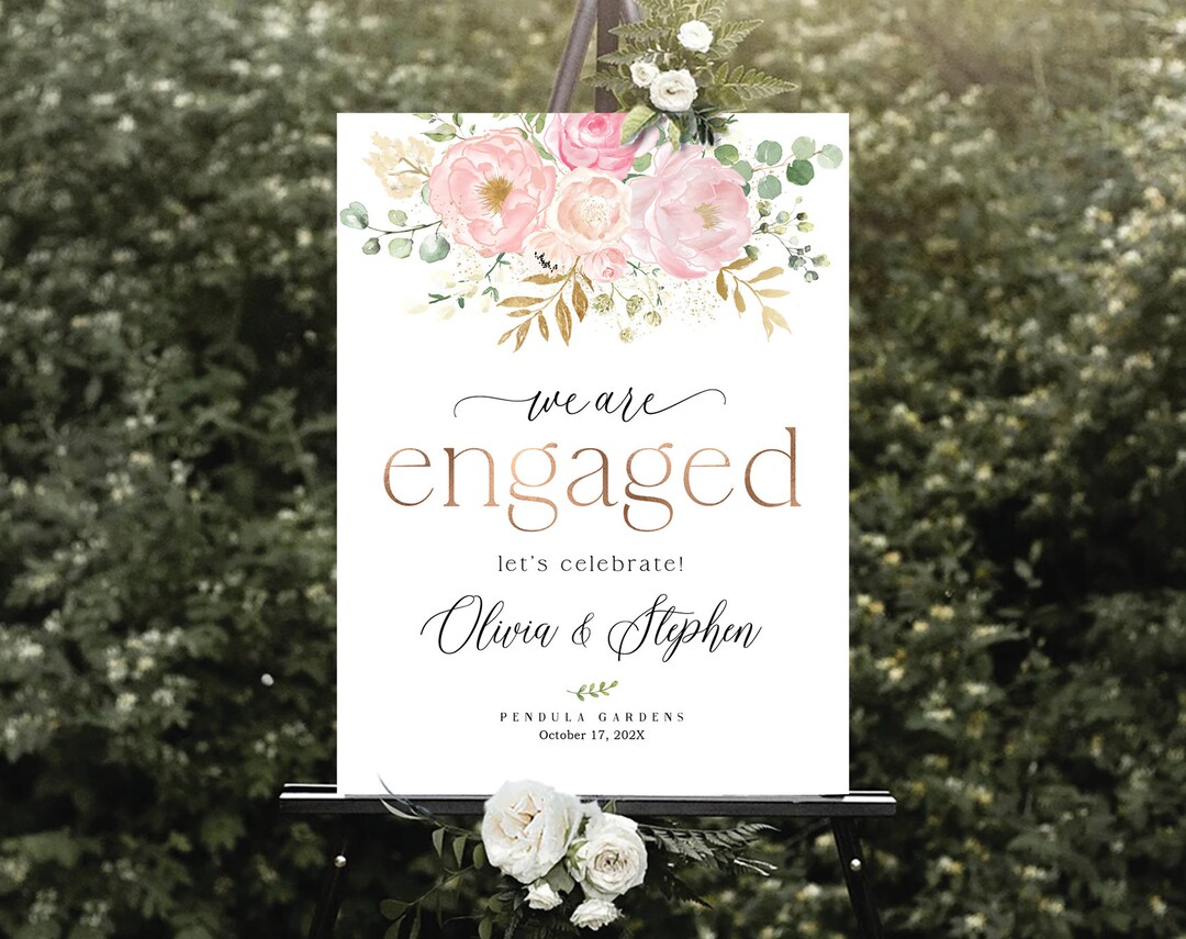 Engagement Sign, Engagement Welcome Sign, Engagement Party Sign ...