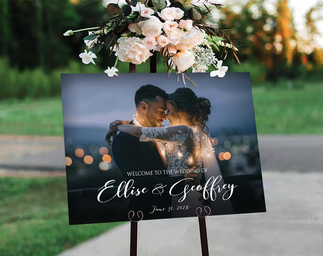 Photo Wedding Sign, Welcome Wedding Sign, Wedding Welcome Sign, Wedding ...