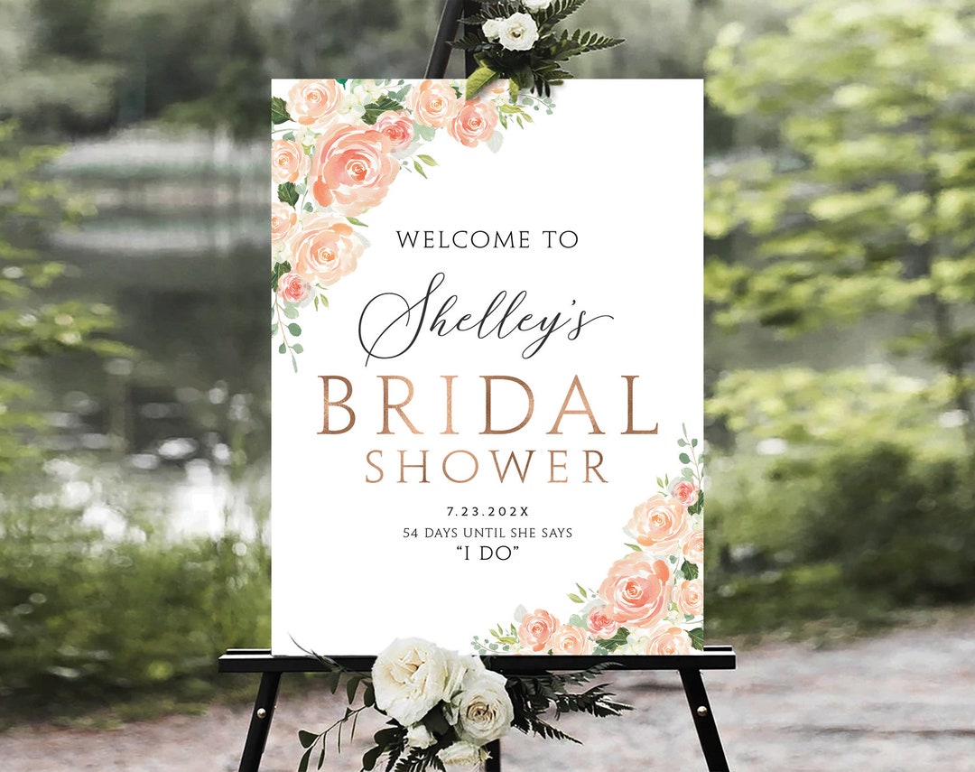 Bridal Shower Welcome Sign, Bridal Shower Sign, Bridal Shower ...