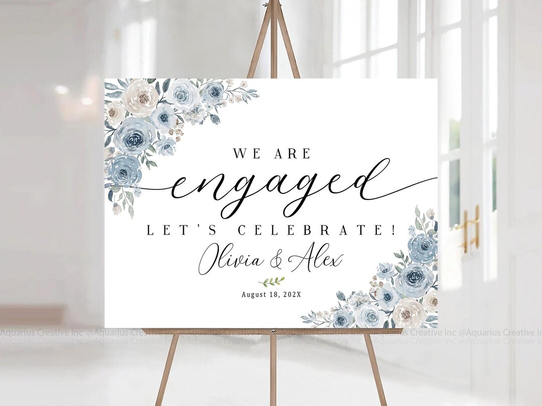 Engagement Sign, Engagement Welcome Sign, Engagement Party Sign ...