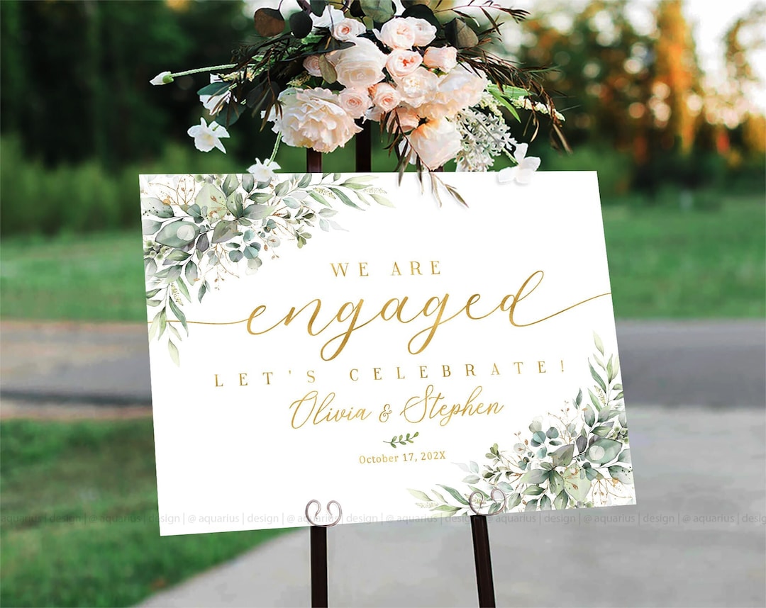 Engagement Welcome Sign, Engagement Party Sign, Engagement Decor ...