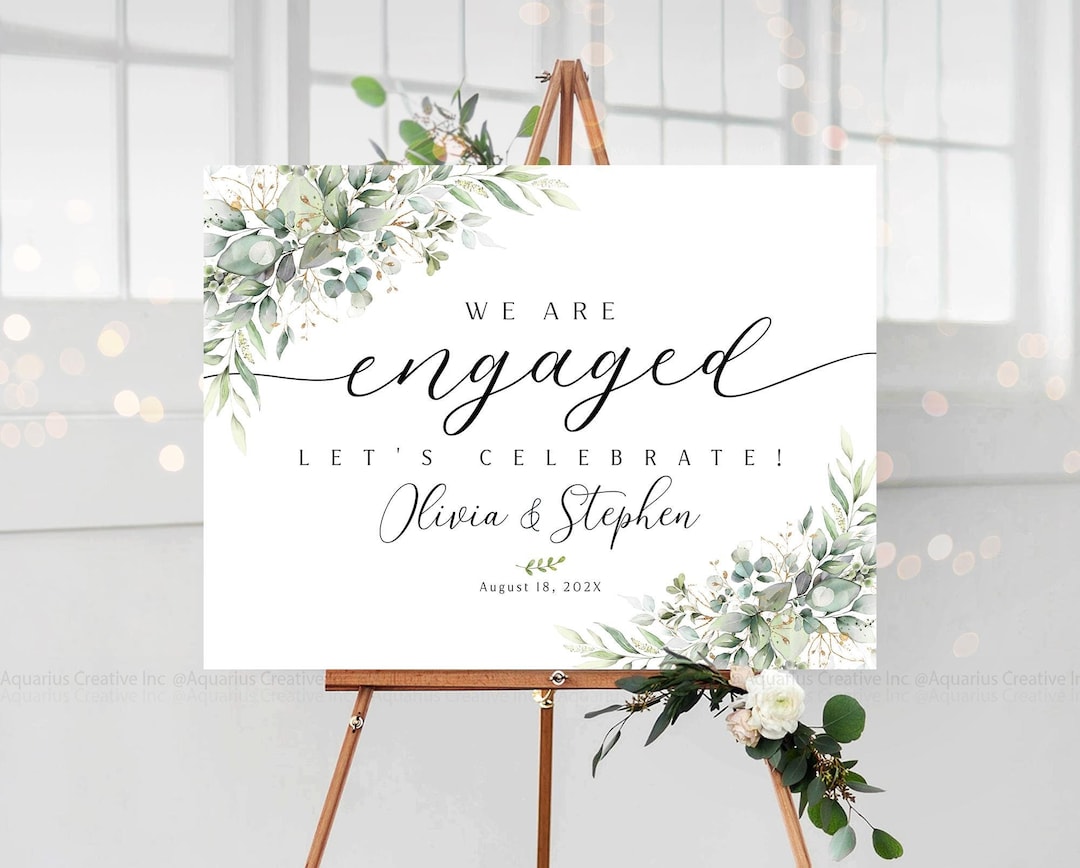 Engagement Party Sign, Engagement Welcome Sign, Engagement Decor ...