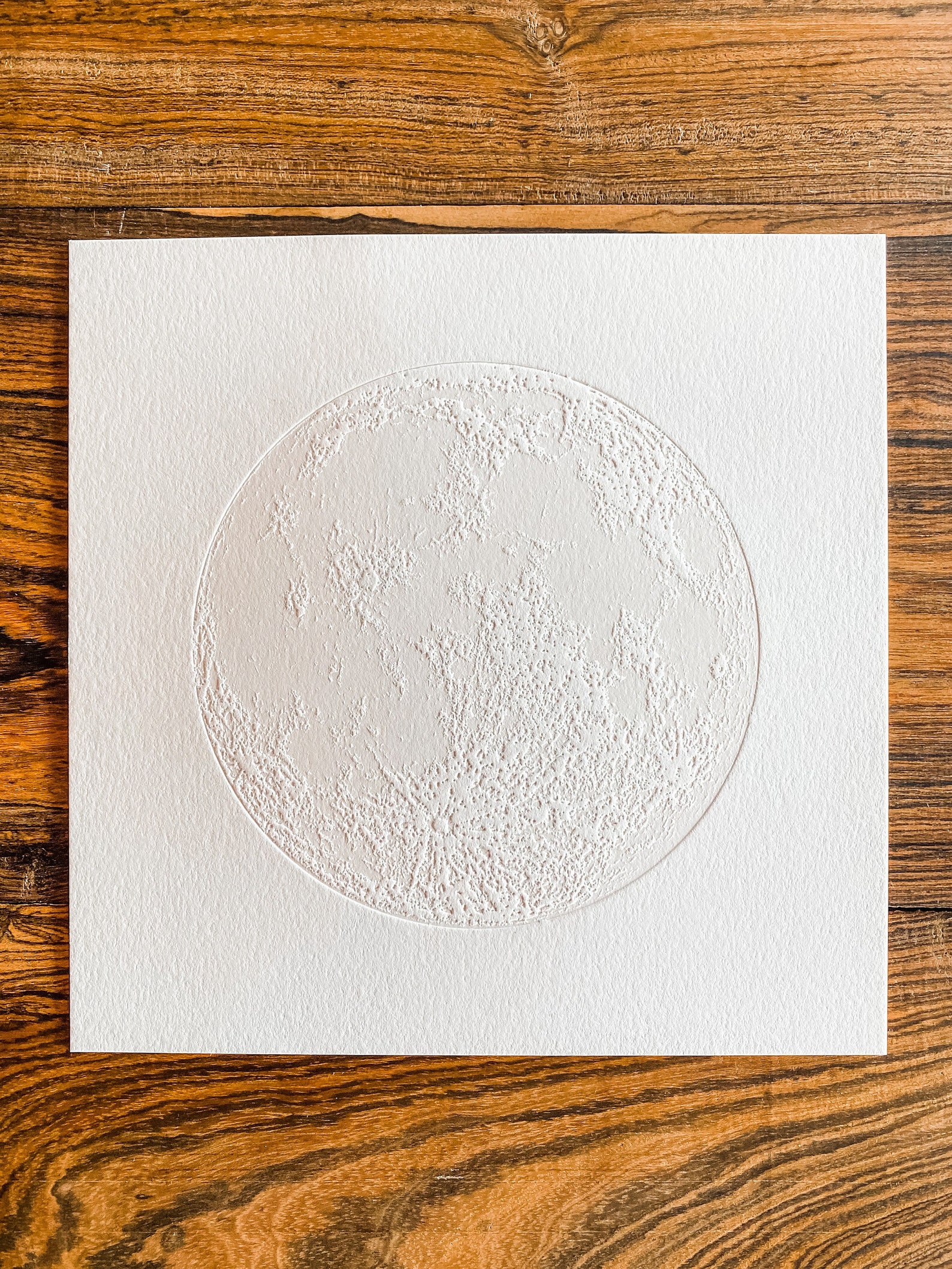 Full Moon Lunar Print Gallery Wall Letterpress Art 8x8 - Etsy