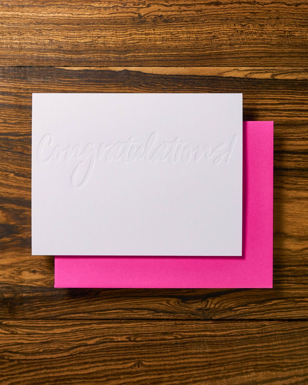 Congratulations Modern Letterpress Stationery Note Card - Etsy