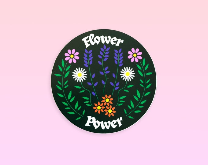 Flower Power Sticker - Etsy