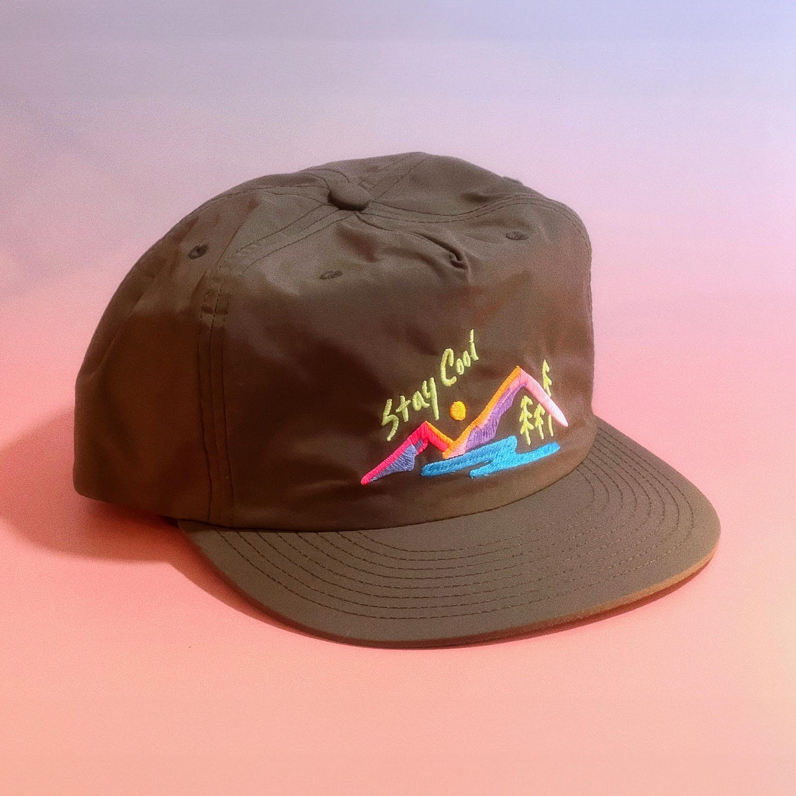 Stay Cool Embroidered Nylon Surf Hat: 90s Retro Style - Etsy
