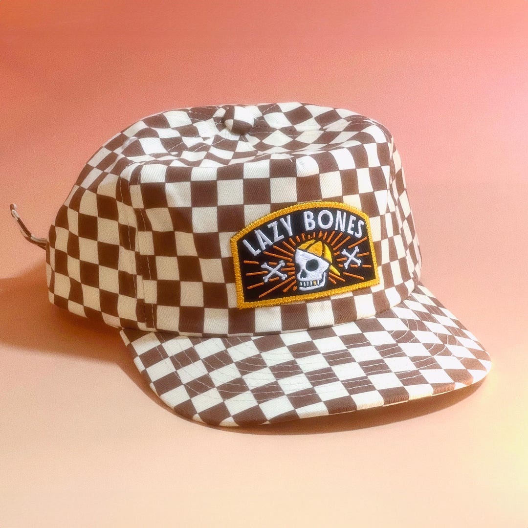 Lazy Bones 5-panel Checkered Floppy Hat - Etsy