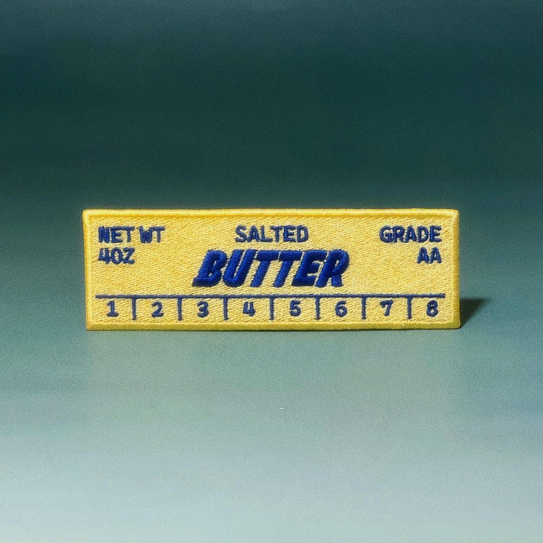 Butter Stick Embroidered Bookmark Patch - Etsy