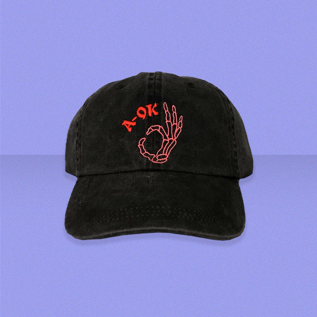 A-OK Dad Hat Black Cotton - Etsy