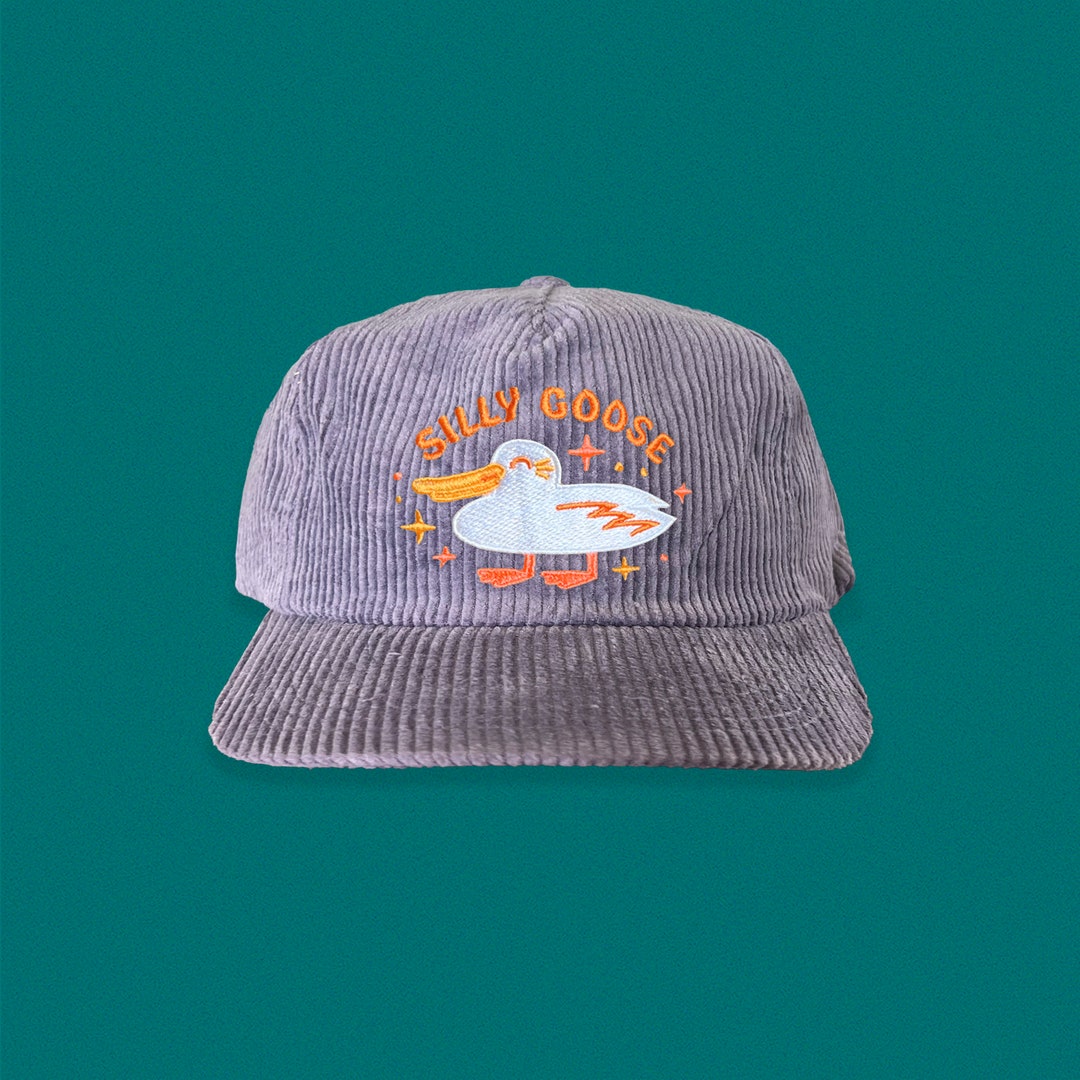 Silly Goose 5-panel Corduroy Hat - Etsy
