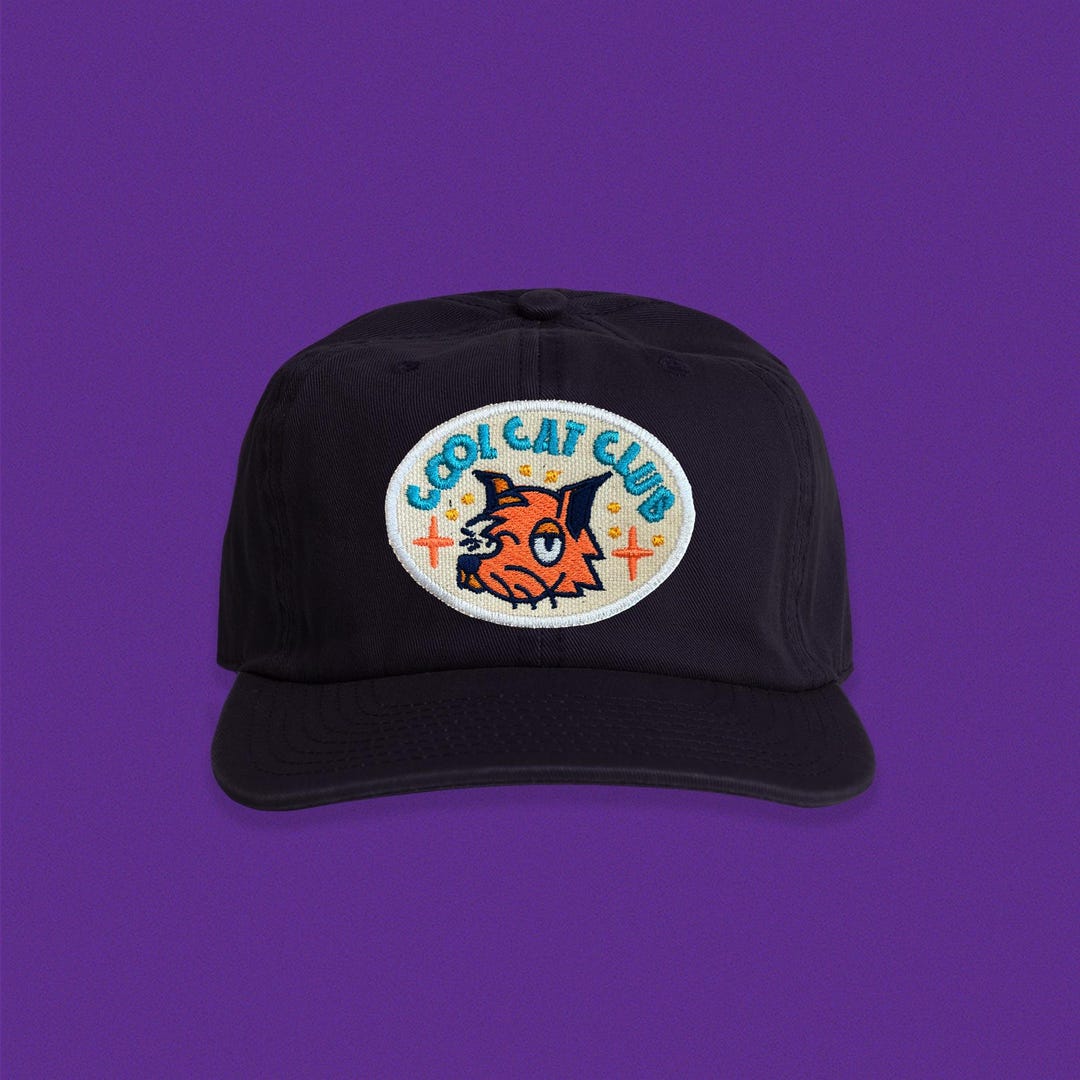 Cool Cat Club Floppy Cap - Etsy