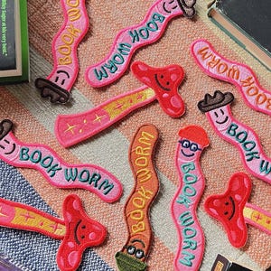 Book Worm Cowboy Embroidered Bookmark - Etsy