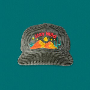 Stay Wild 5-panel Corduroy Hat - Etsy