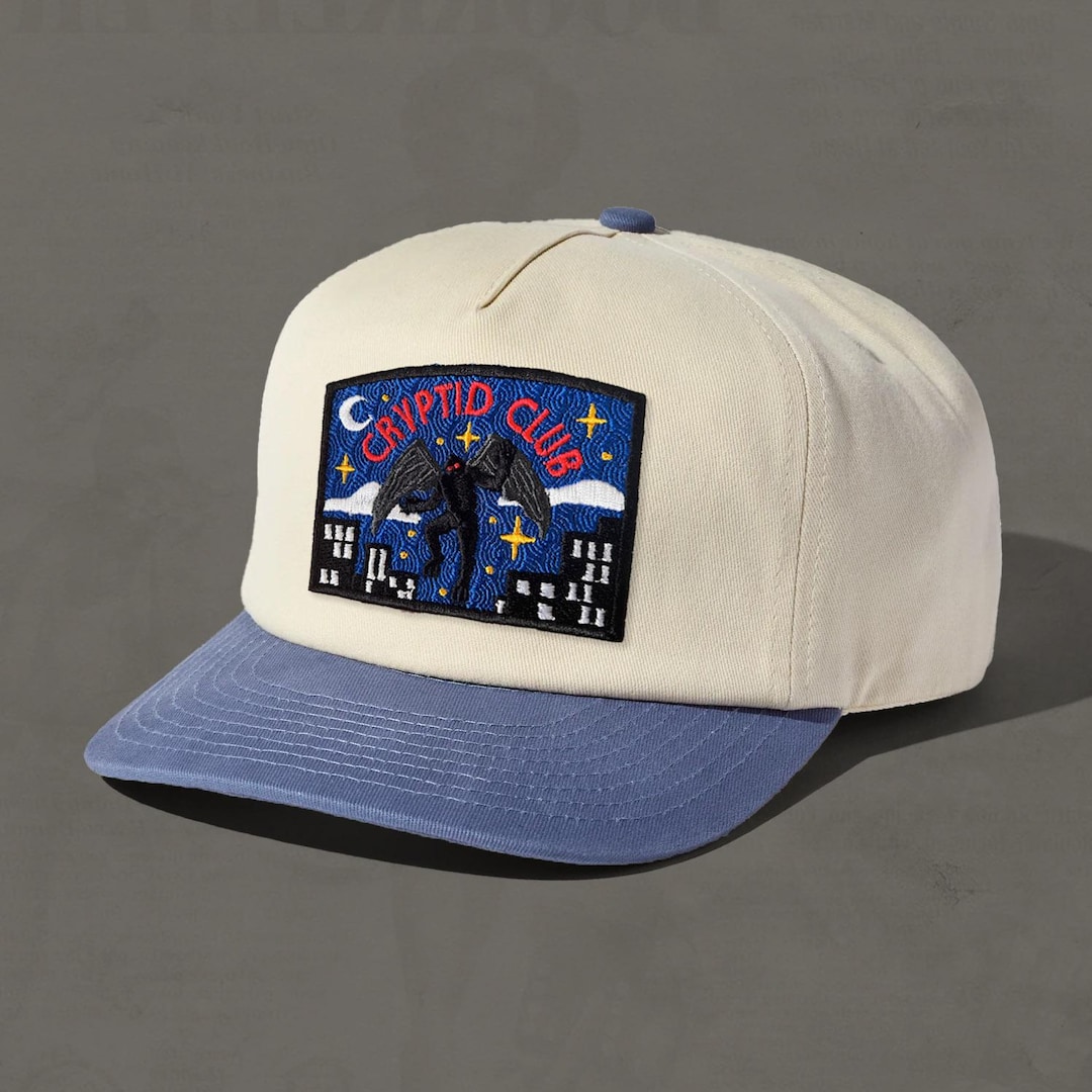 Mothman Cryptid Club Retro Two-tone 5-panel Floppy Cap - Etsy
