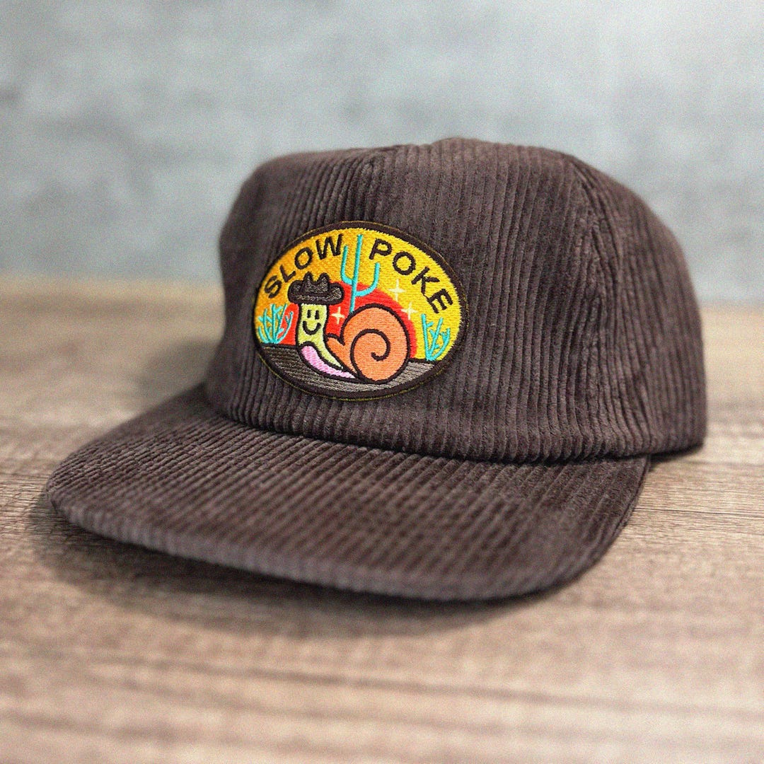 Slow Poke 5-panel Corduroy Hat - Etsy