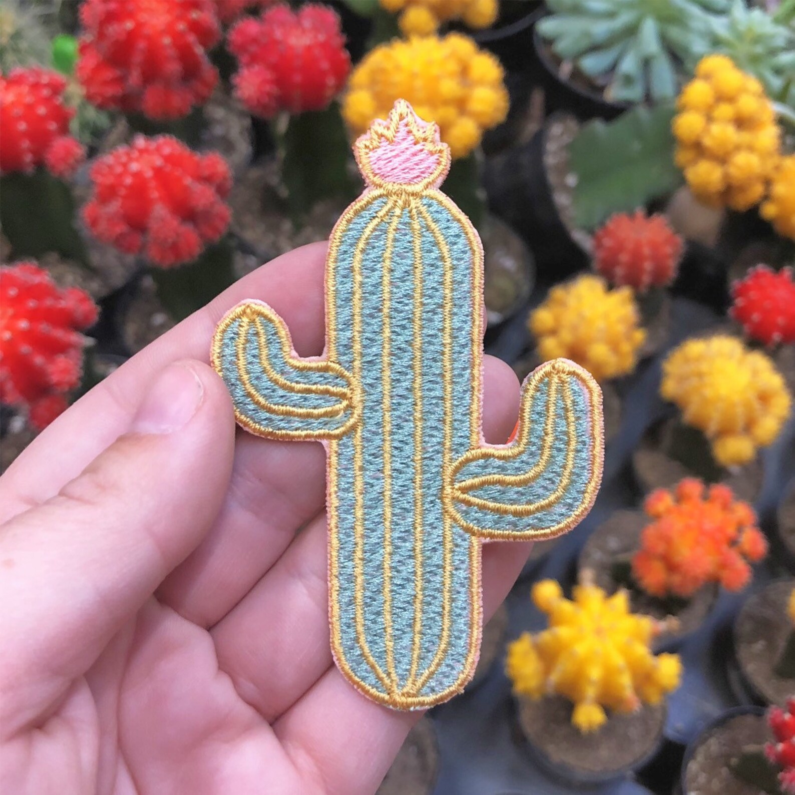 Gold Cactus Patch - Etsy
