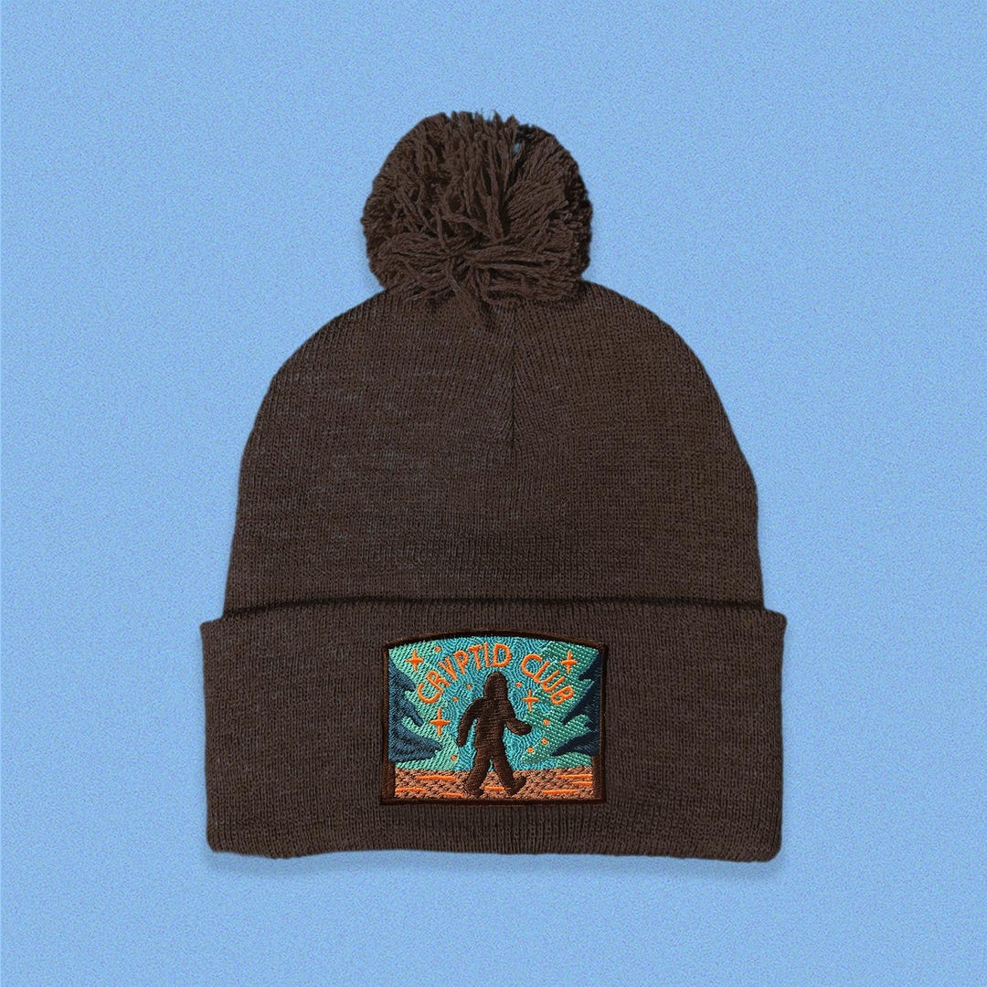 Bigfoot Cryptid Club Pom Pom Beanie - Etsy