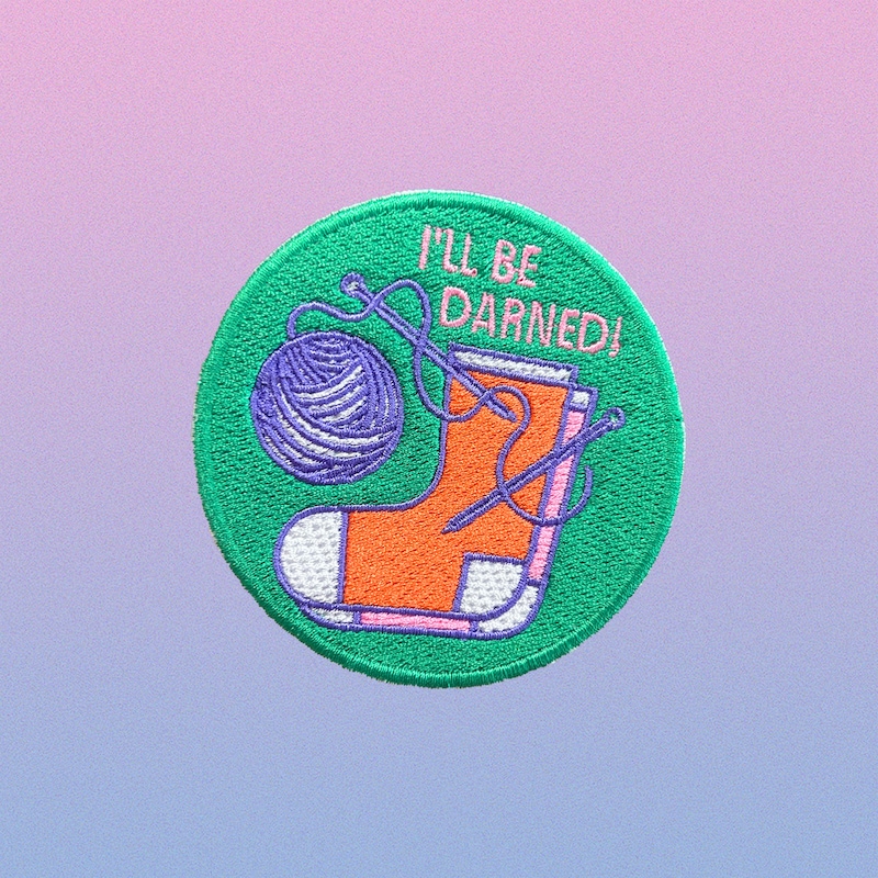 Knitting Patch - Etsy