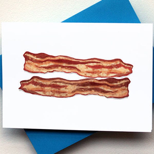 Bacon Birthday Card - Etsy