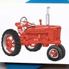 Antique Red Tractor Card - Etsy
