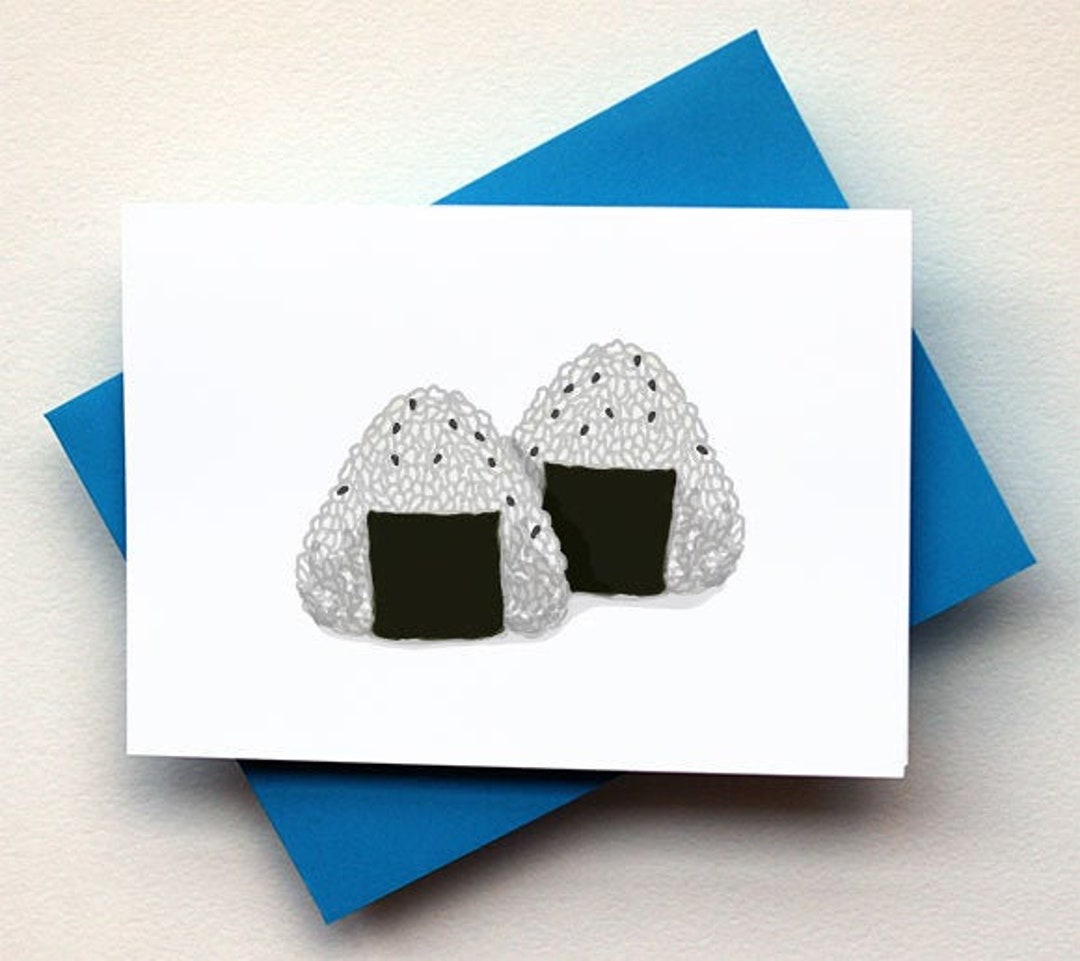 Onigiri Rice Card - Etsy