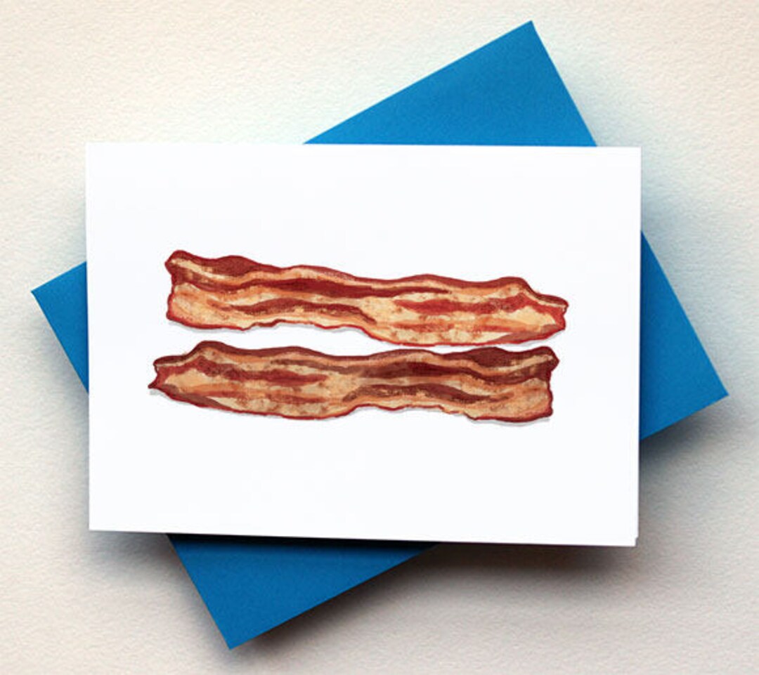 Bacon Card - Etsy