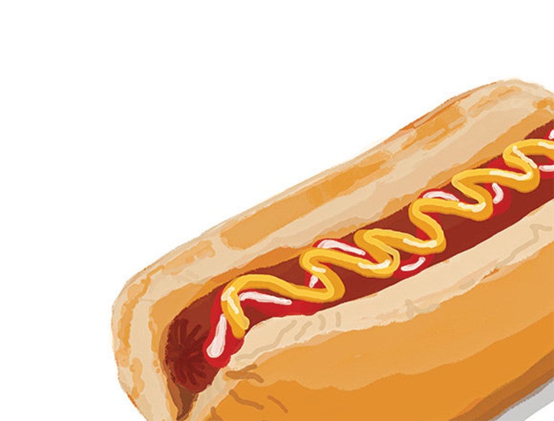 Hot Dog Card - Etsy
