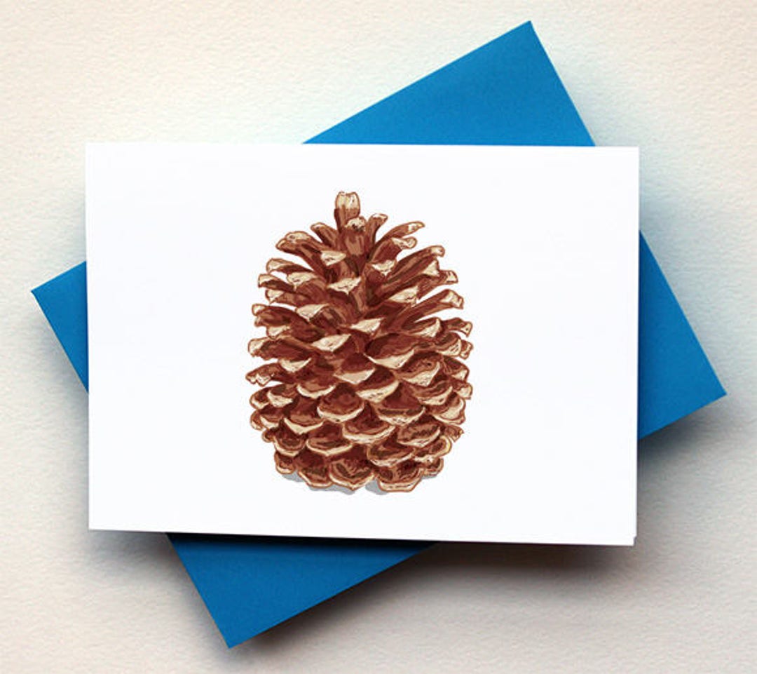 Pine Cone Card - Etsy