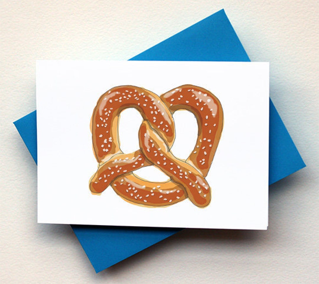 Salted Pretzel Card - Etsy